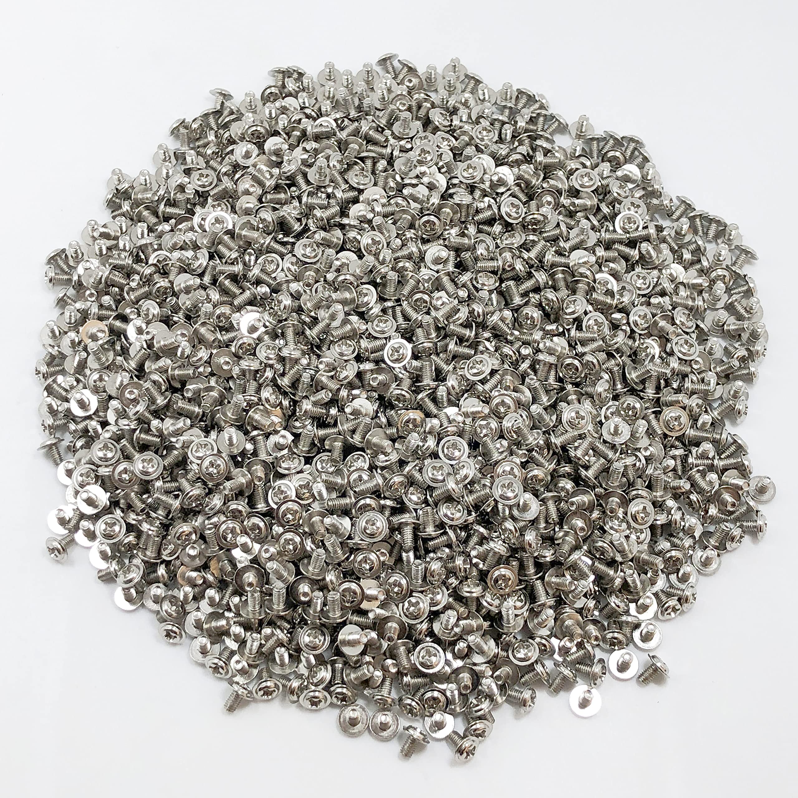 Bfenown 100 pcs M3x5 Silver Round Head PC Mounting Computer Screws Computer Case Fixed Motherboard Screw