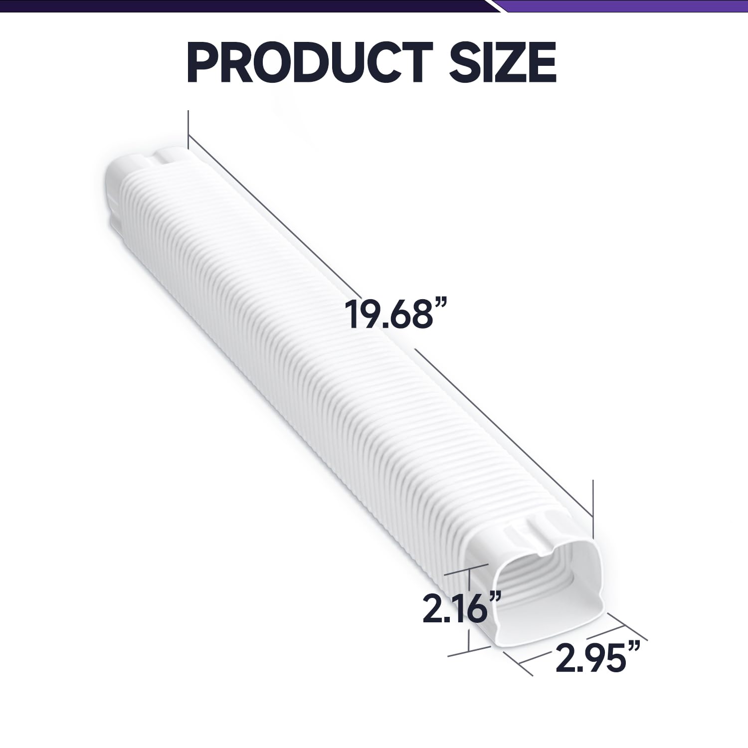 Cestluck 3'' Width Flexible Duct, Mini Split Line Set Cover Accessories for Mini Split AC & Central AC