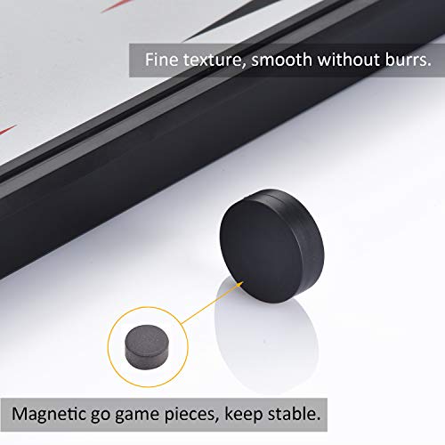 QuadPro Magnetic Backgammon Board Game Set with Folding Board Travel Games for Kids and Adults