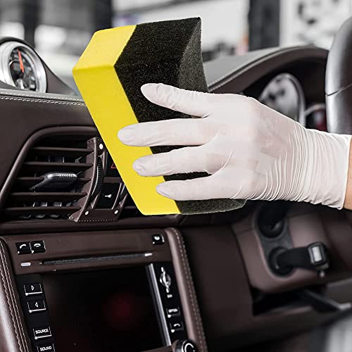 Duendhd 18Pack Tire Dressing Applicator Pads Tire Shine Applicator Dressing Pad Polishing Sponge for Car Glass Painted Steel