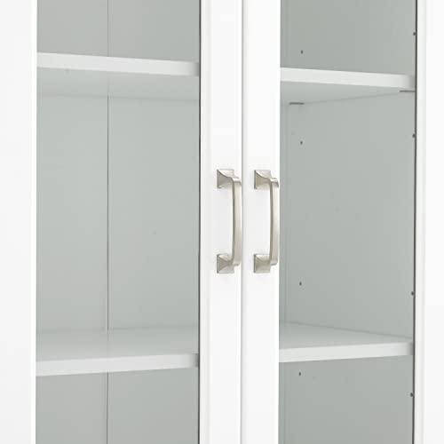 Crosley Furniture Stanton Glass Door Pantry, White