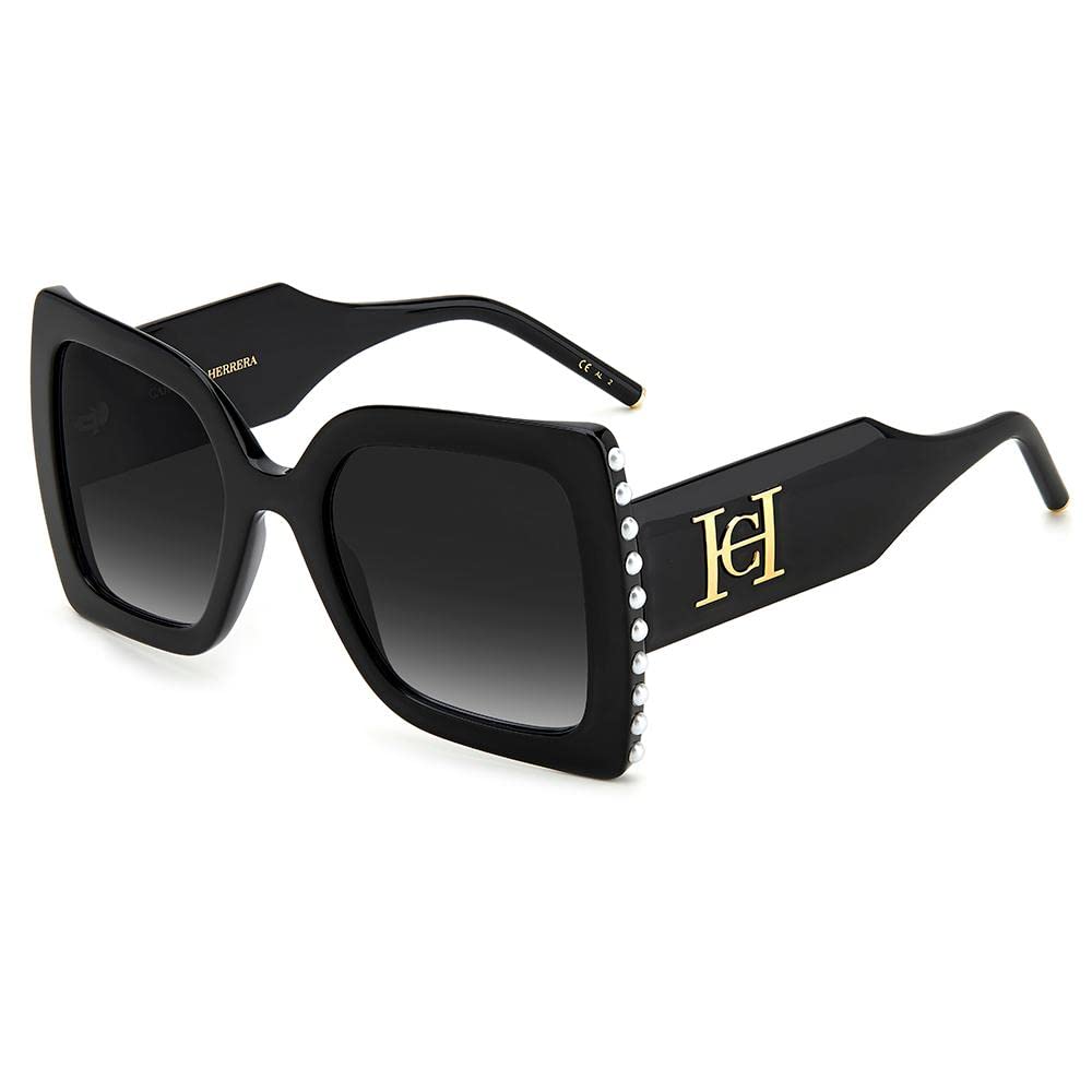 Carolina Herrera CH 0001/S Black/Dark Grey Shaded 55/23/145 women Sunglasses