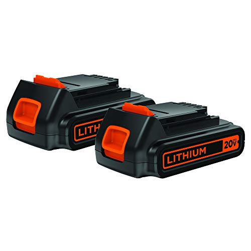 BLACK+DECKER LBXR20B-2 20V MAX Lithium Battery, 2-Pack