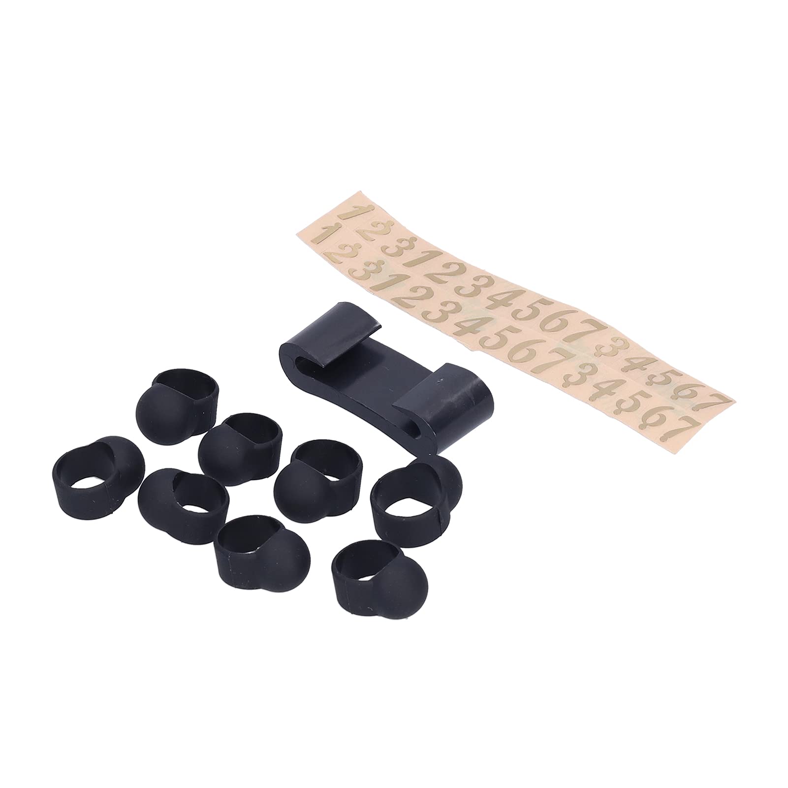 Silicone Drum Finger Sleeve, Standard Sizes Percussion Accessories Soft Drumstick Support Scratch Resistant with Number Sticker for Tongue Drums