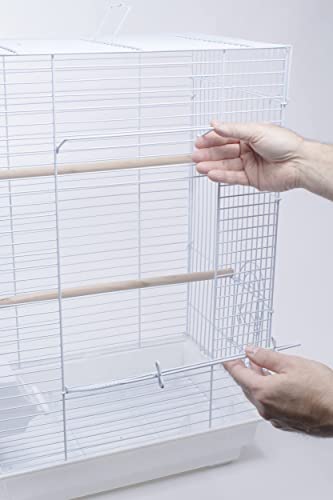 PENN-PLAX Cockatiel & Small Parrot Starter Kit with Birdcage, Cover, and Accessories β Great for Cockatiels, Conures, and Small Parrots β Square Dome β White