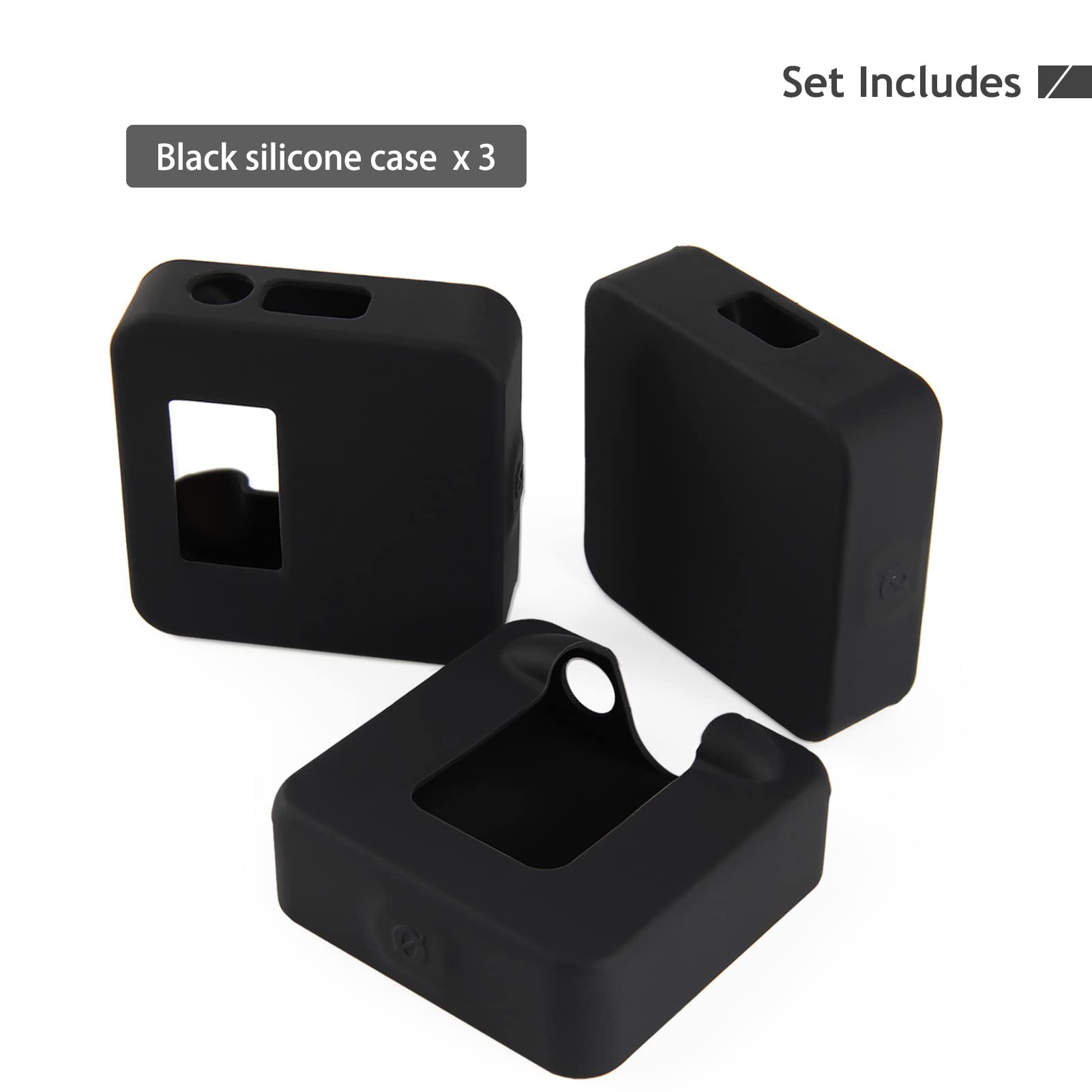 Silicone Protect Case for RODE Wireless GO I II Microphone, Mic Silicone Case Cover for RODE Wireless GO 1 & 2 Accessories Microphone System (Black)