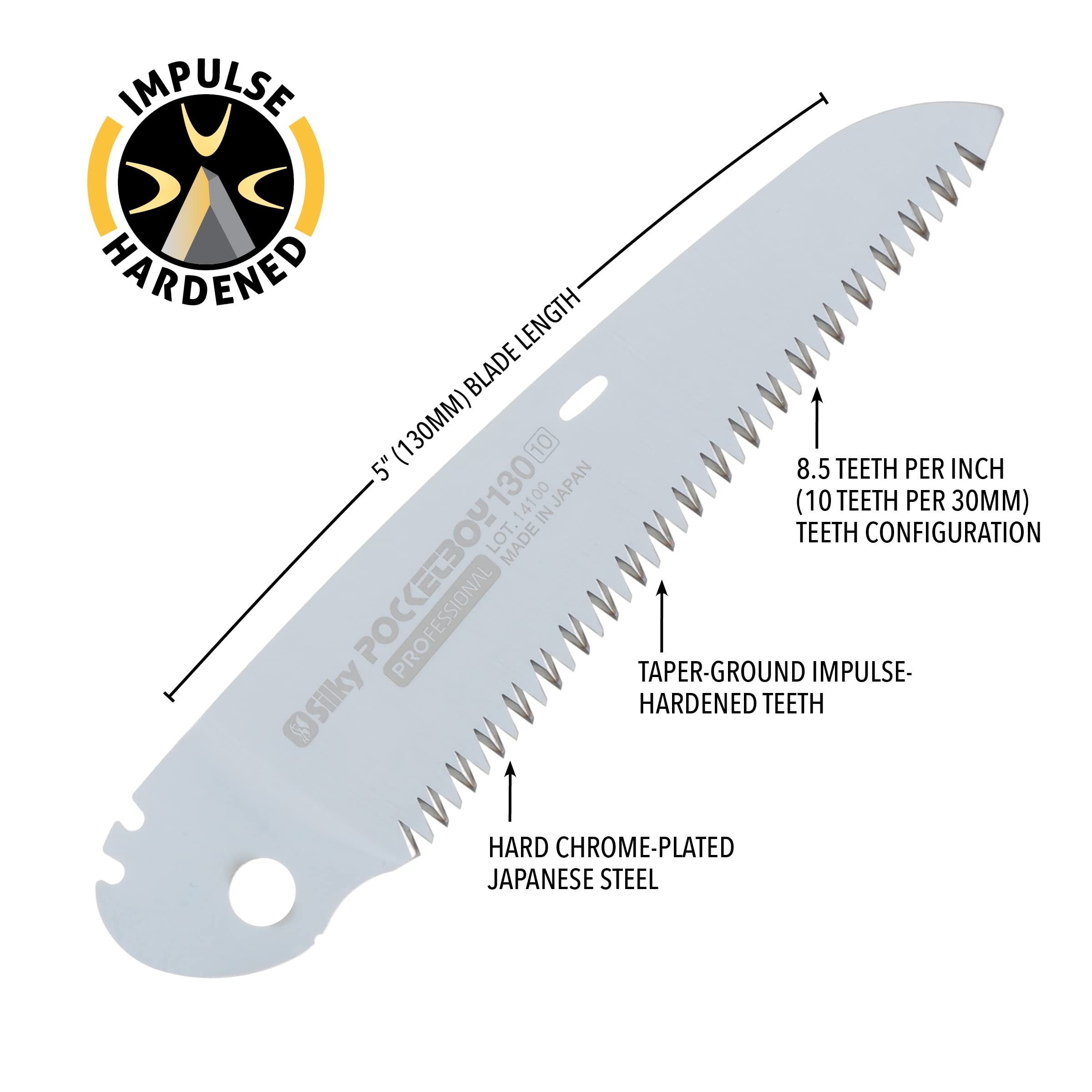 Silky Replacement Blade Only POCKETBOY 130mm Medium Teeth (341-13)