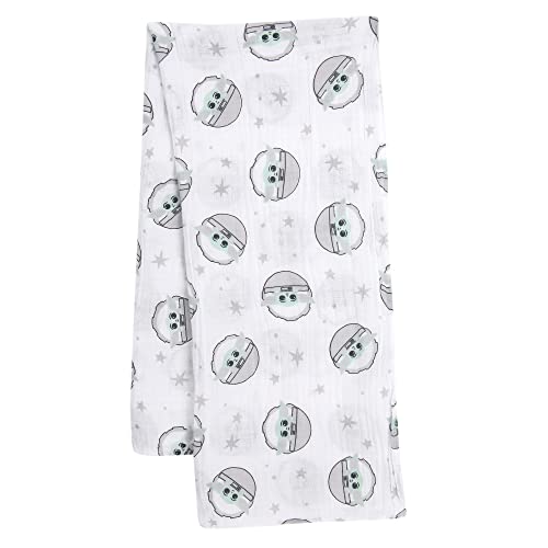 Lambs & Ivy Star Wars Baby Yoda/The Child Swaddle Blanket & Lovey Gift Set