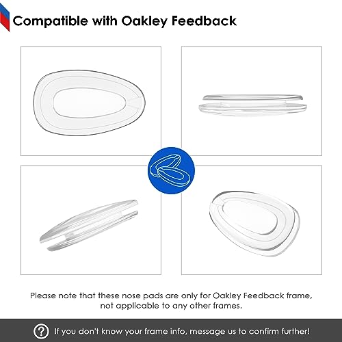 BLAZERBUCK Clear Replacement Nose Pads Nose Piece for Oakley Feedback Sunglass OO4079-1 Pair