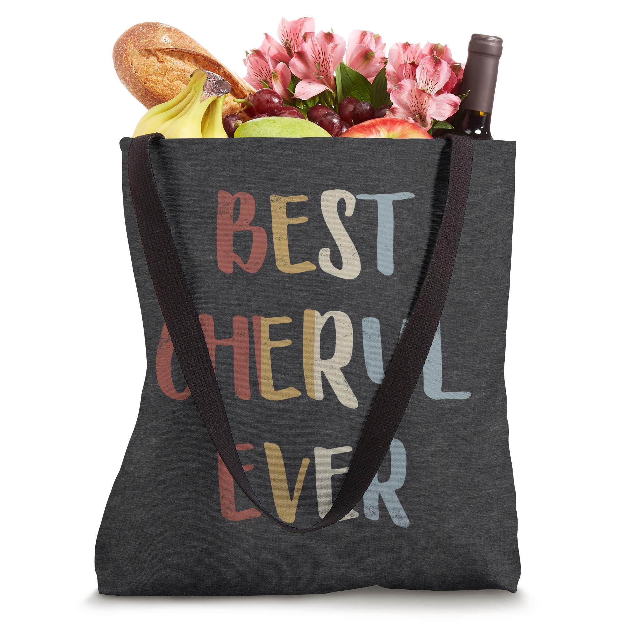 Best Cheryl Ever Retro Vintage Name Gift Dark Heather Gray Tote Bag