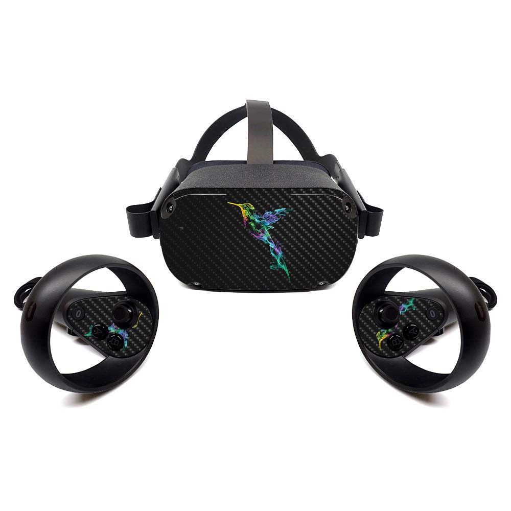 MightySkins Carbon Fiber Skin for Oculus Quest - Strange Smoke | Protective, Durable Textured Carbon Fiber Finish | Easy to Apply, Remove, and Change Styles | Made in The USA (CF-OCQU-Strange Smoke)