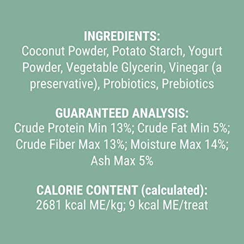 Cubits with Yogurt | Natural Training Treat | Loaded with Prebiotics and Probiotics | No Crumbs - No Sticky Mess | Gluten - Lactose - Soy - Grain Free | 3.5 oz per Pouch