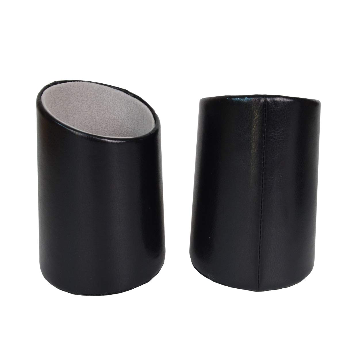 Bleiou 2 Pack Eyeglasses Holder PU Leather Glasses Stand Case Holder for Desks or Nightstands (Black)