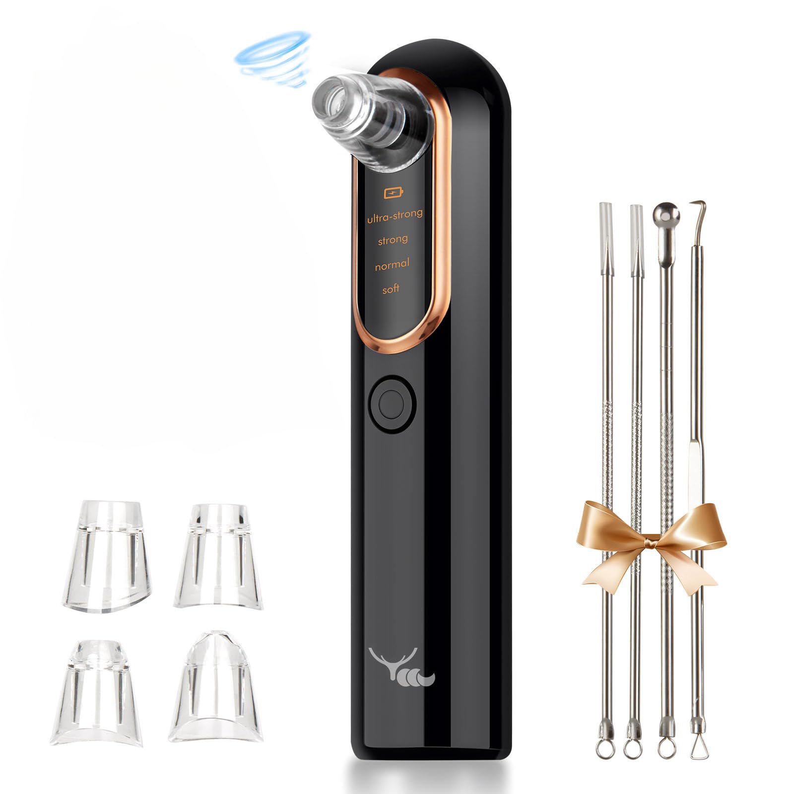 Blackhead Remover Vacuum Yccu Professional Pimple Popper Tool Pore Vacuum Black Head Remover for Face USB Rechargeable Blackhead Extractor for Removing Blackhead Whitehead Acne