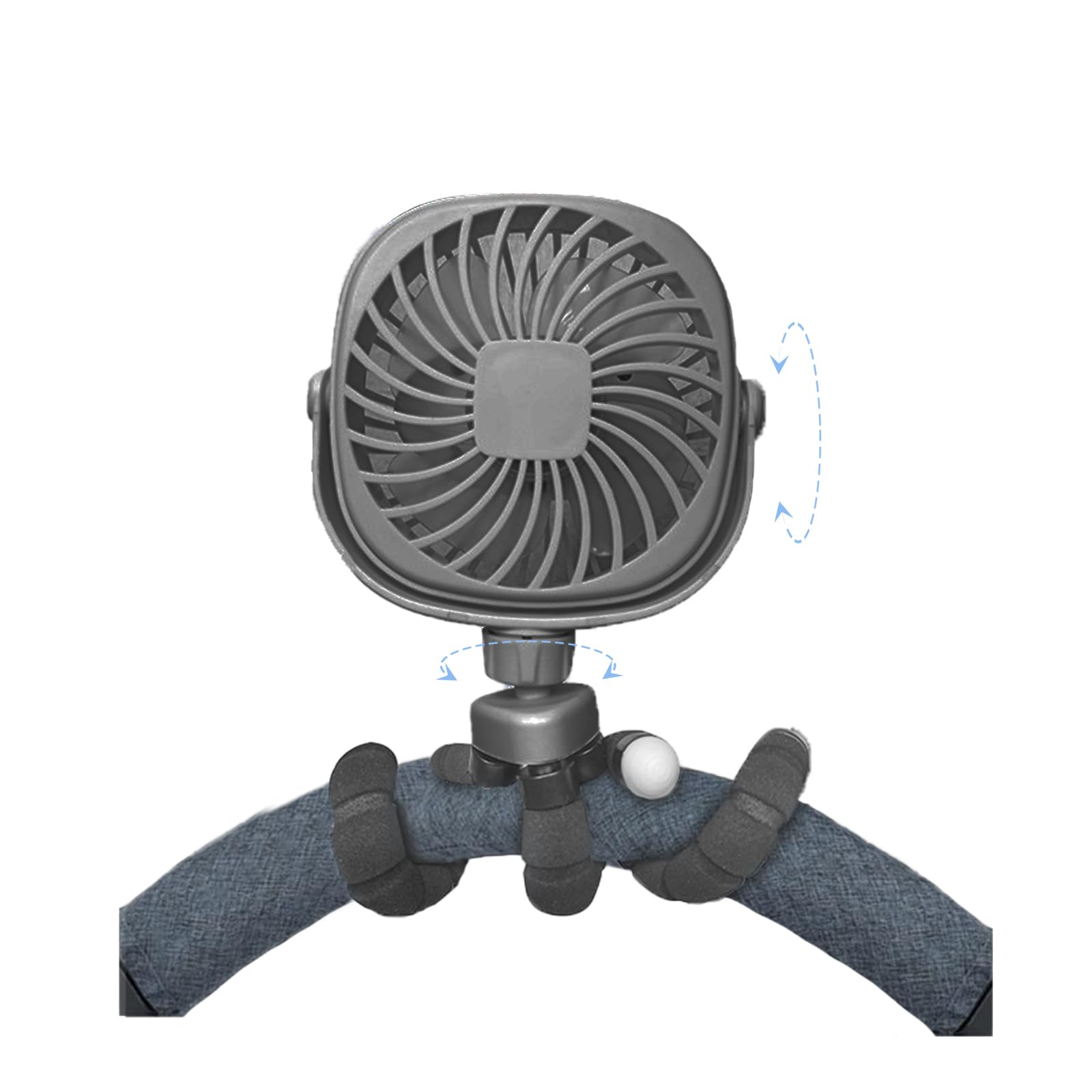ceyoom Portable Stroller Fan, Mini Handheld USB Fan with Flexible Tripod Fix on Stroller, Battery Powered Personal Fans for Baby Stroller and Car Seat,Stroller Clip On Fan Travel Accessories