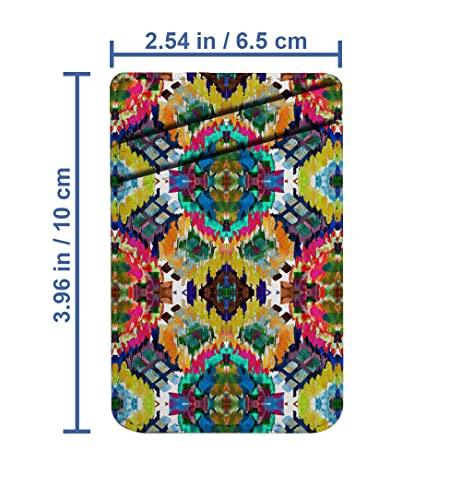 Diascia Pack of 2 - Cellphone Stick on Leather Cardholder ( Ethnic Boho Ornament Pattern Pattern ) ID Credit Card Pouch Wallet Pocket Sleeve