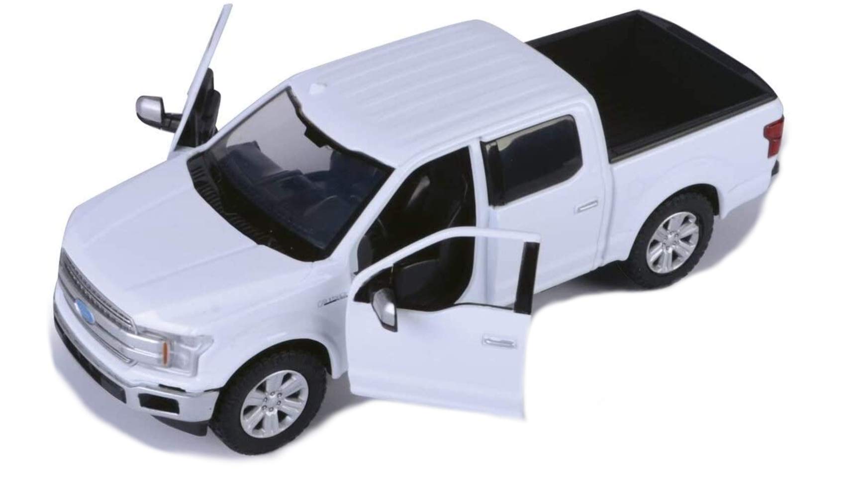 Motormax 2019 Ford F-150 Lariat Crew Cab Pickup Truck Red 1/24-1/27 Diecast Model Car