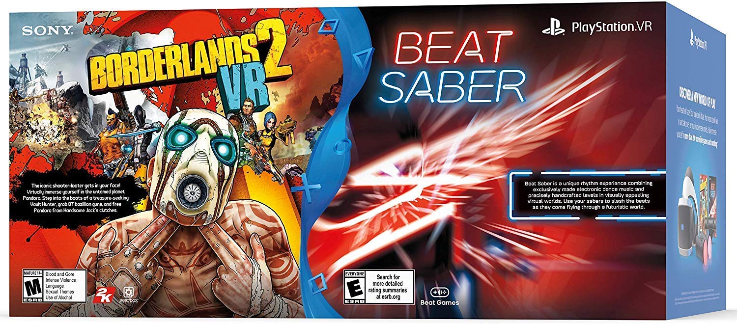 PlayStation VR - Borderlands 2 and Beat Saber Bundle (Renewed)