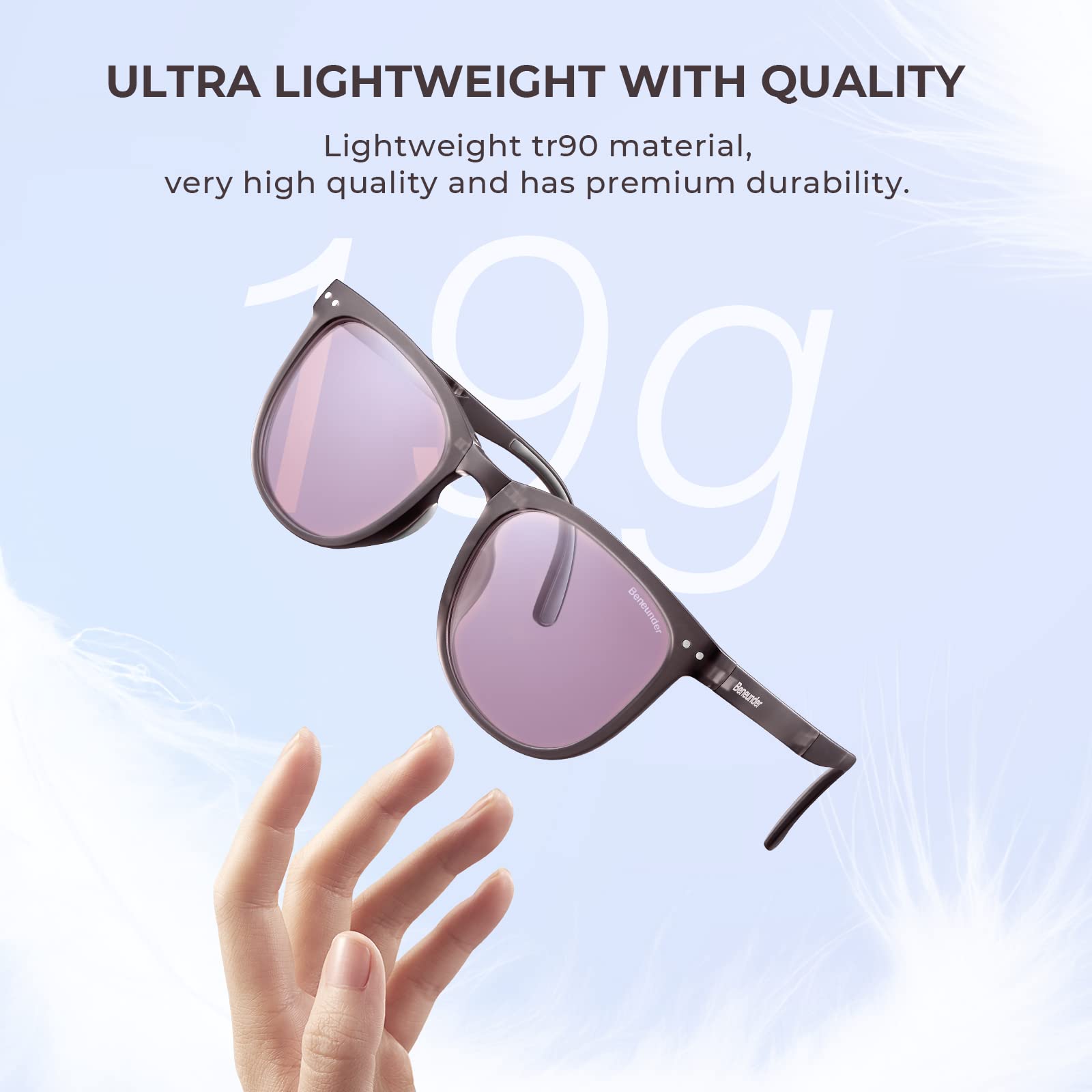 BENEUNDER Polarized Sunglasses for Men Women