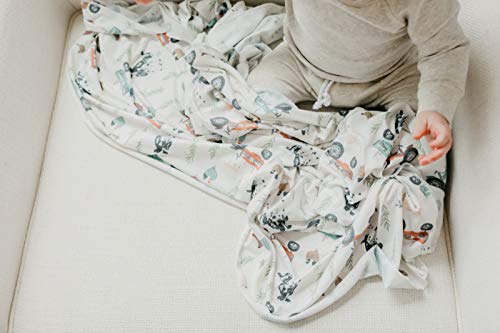 Large Premium Knit Baby Swaddle Receiving Blanket"Jo" by Copper Pearl