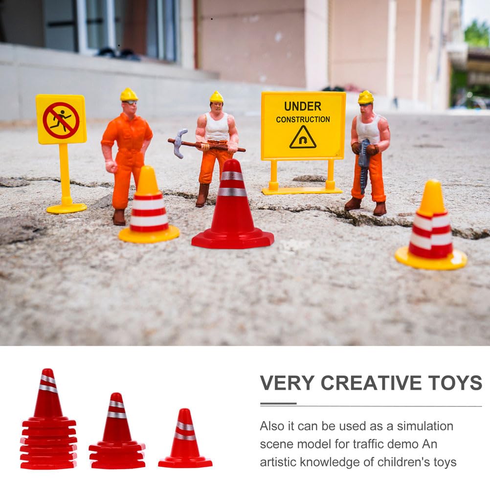 Mini Traffic Cones Toy 20Pcs Mini Construction Cones Small Cones for Sports Training