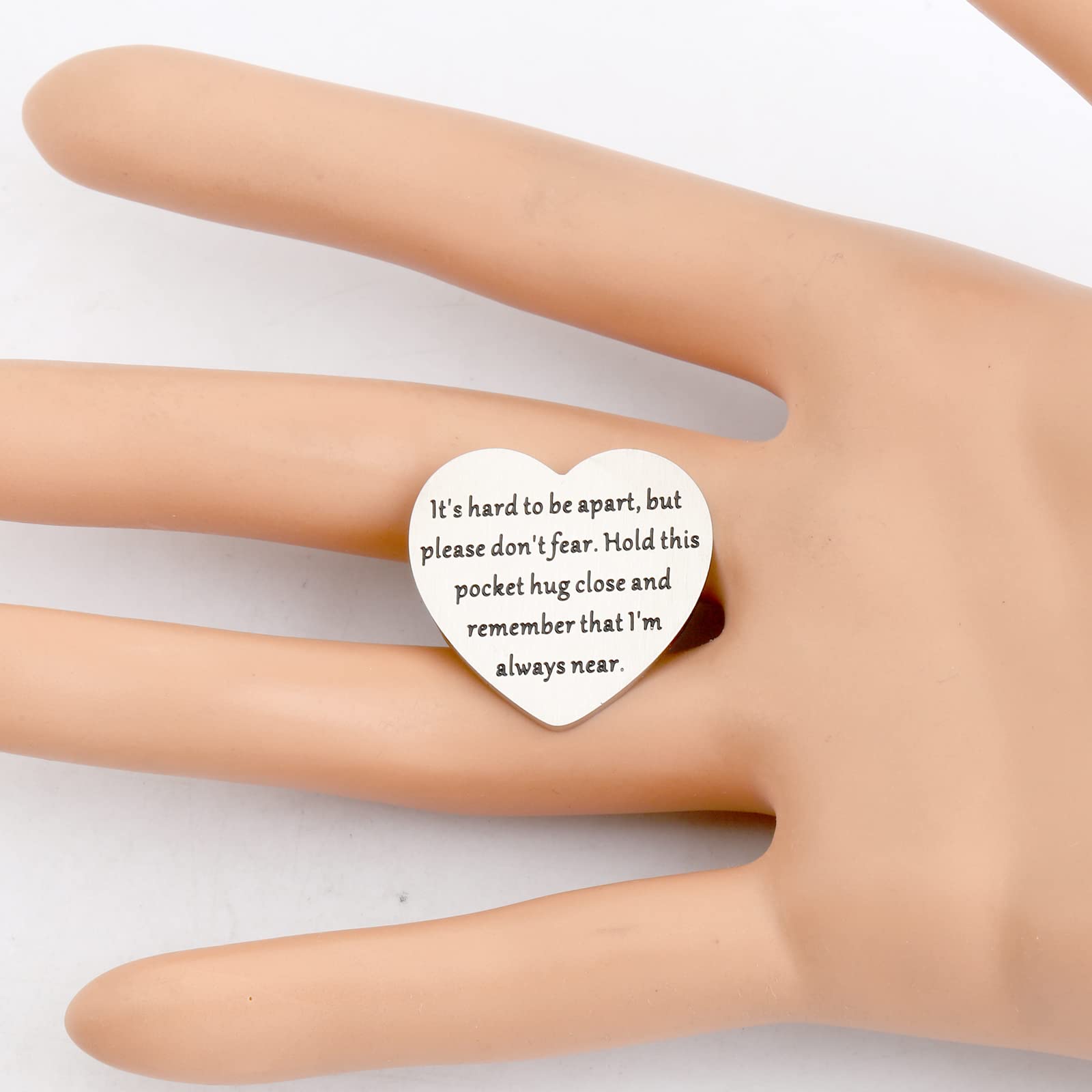 BLEOUK Pocket Hug From Heaven Pocket Token Condolences Bereavement Gift Keepsake Jewelry (hard to be apart)