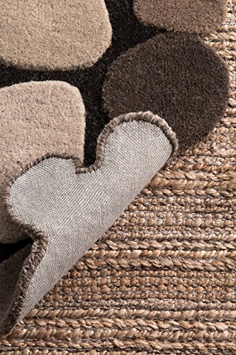 nuLOOM Hand Tufted Pebbles Area Rug, 7' 6" x 9' 6", Natural