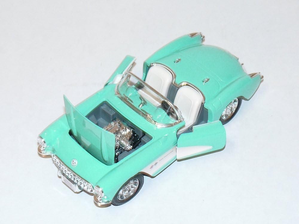 Maisto 1957 Chevy Corvette Convertible, Turquoise Special Edition 31275 - 1/24 Scale Diecast Model Toy Car