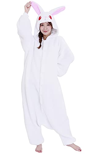 SAZAC Fluffy Rabbit Kigurumi - Onesie Jumpsuit Halloween Costume