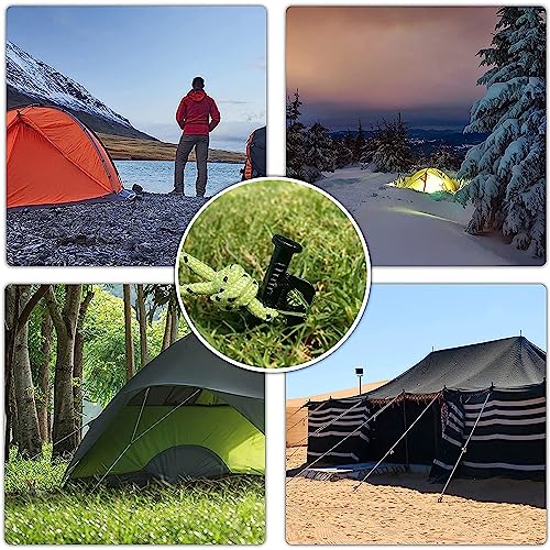 bimiti 20 Pack Tent Stakes Heavy Duty 16 inch Forged Steel Solid Tent Pegs Metal Ground Camping Stakes for Camping Unbreakable and Inflexible