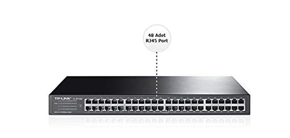 TP-Link TL-SF1048 48-Port 10/100Mbps Unmanaged Ethernet Switch, 19-inch Rack-Mount, Steel Case