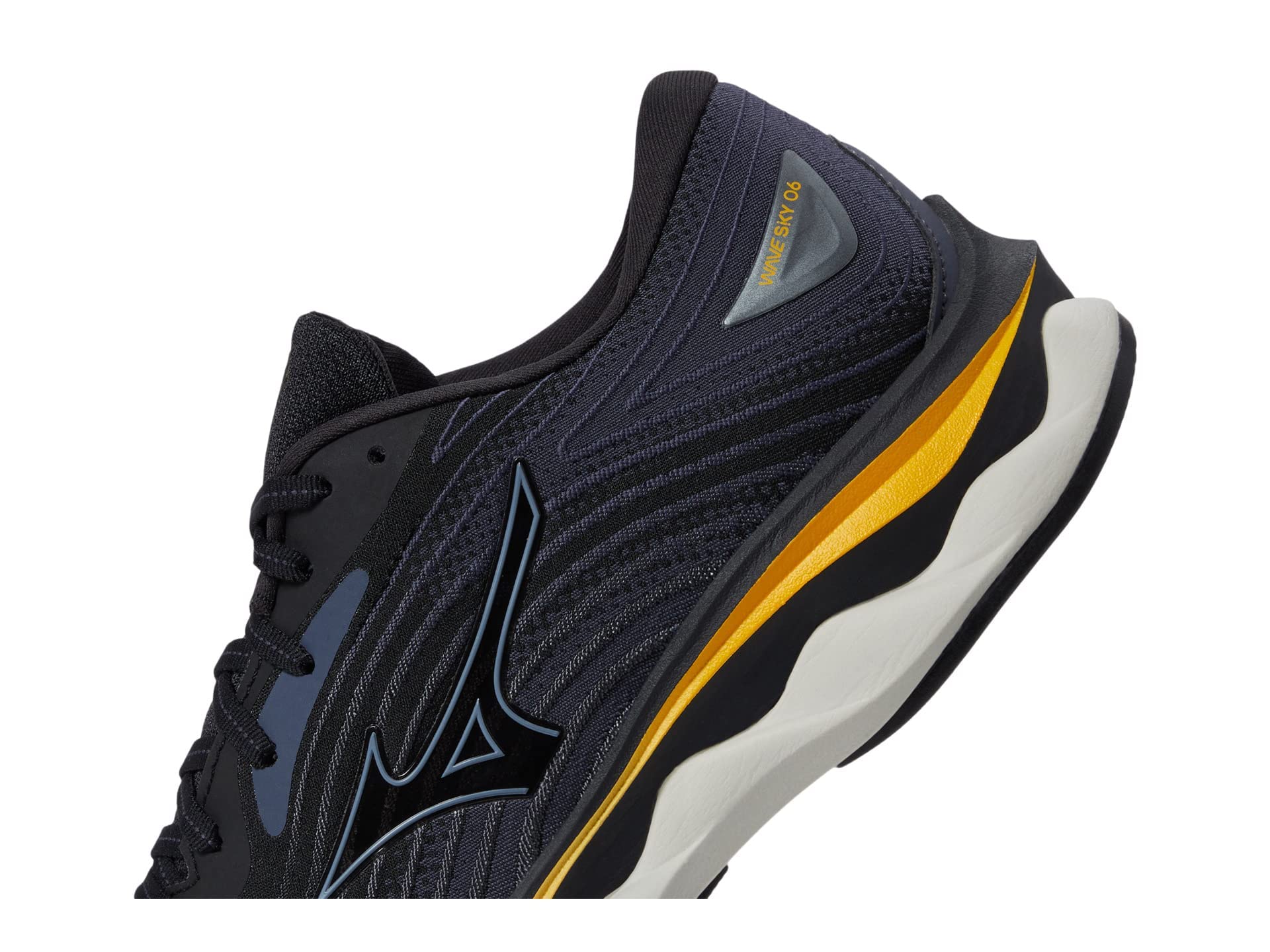 Mizuno Men's Wave Sky 6 Running Shoe, Black/Tradewinds, 10