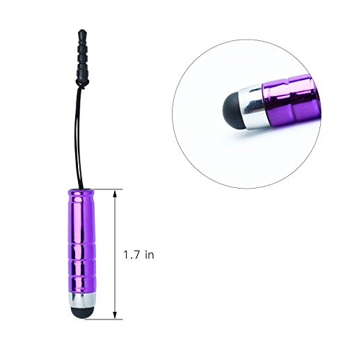 homEdge Universal Stylus Pen in Bulk, Set of 20 Packs Portable Stylus Pens with 3.5mm Jack, Compatible with All Device with Capacitive Touch Screen โ 10 Color