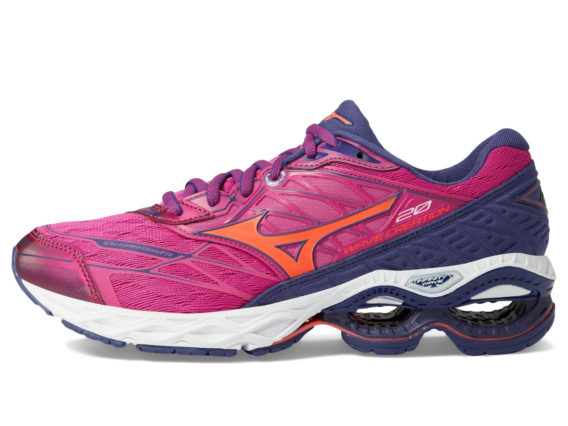 Mizuno Men's Women's Wave Creation 20 Running Shoe, Festival Fuchsia, 8.5