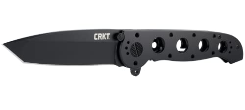 CRKT M16-04KS Folding Pocket Knife: Sandvik Steel Blade with Stainless Steel Handle, Carson Flipper Opening, and Frame Lock