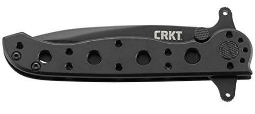 CRKT M21-10KSF EDC Folding Pocket Knife: Special Forces Everyday Carry, Black Serrated Edge Blade, Frame Lock, Dual Hilt, Stainless Steel Handle, Reversible Pocket Clip