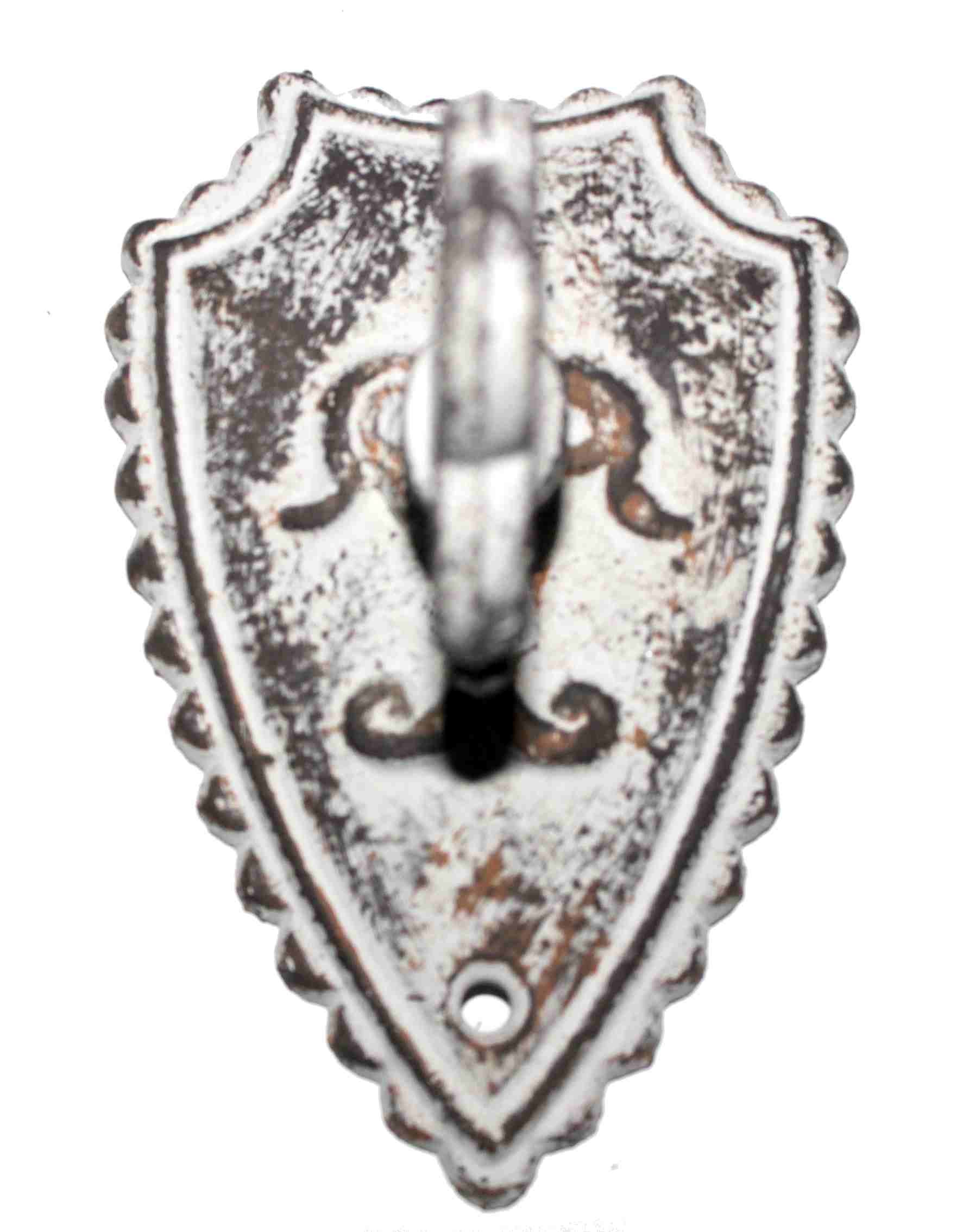CTW Vintage Key Metal Hooks Set of 4, Antique White