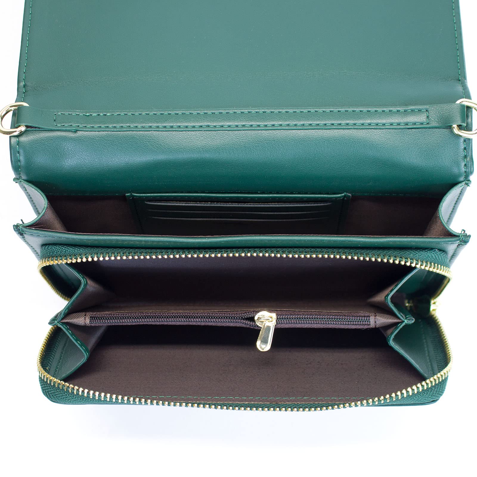 Small Crossbody Bag Shoulder Purse Handbag for Women Cellphone Card Holder Wallet (Green)