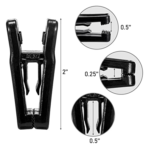Cozymood Hanger Clips 40Pack Plastci Finger Clips for Hangers NO-Slip Strong Finger Clips Perfect for Velvet Hangers Plascti Hangers,Clothes Clips Black