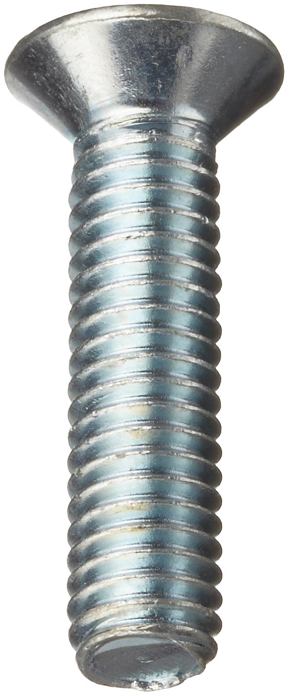 Small Parts Steel Machine Screw, Zinc Plated Finish, Flat Head, Phillips Drive, 4mm Length, M2-0.4 Metric Coarse Threads (Pack of 100)