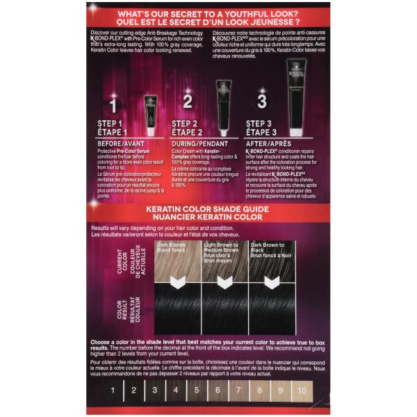 Schwarzkopf Keratin Color Permanent Hair Color Cream, 1.0 Black Onyx