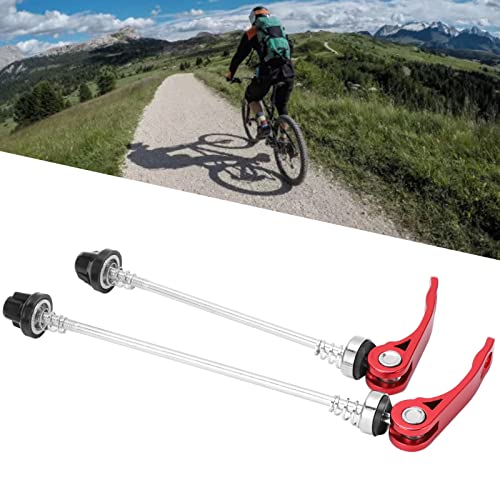 Bicycle Hub Quick Release Lever, Easy to Install Quick Release Skewer 145mm 185mm for Road Bikes for Mountain Bikes(red)