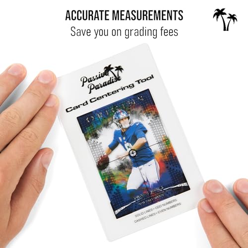 Passive Paradise Card Grading Centering Tool Set - Magnifying Tool & Cleaning Cloth Included - Sports Trading Card Submission Pre-Inspection Kit