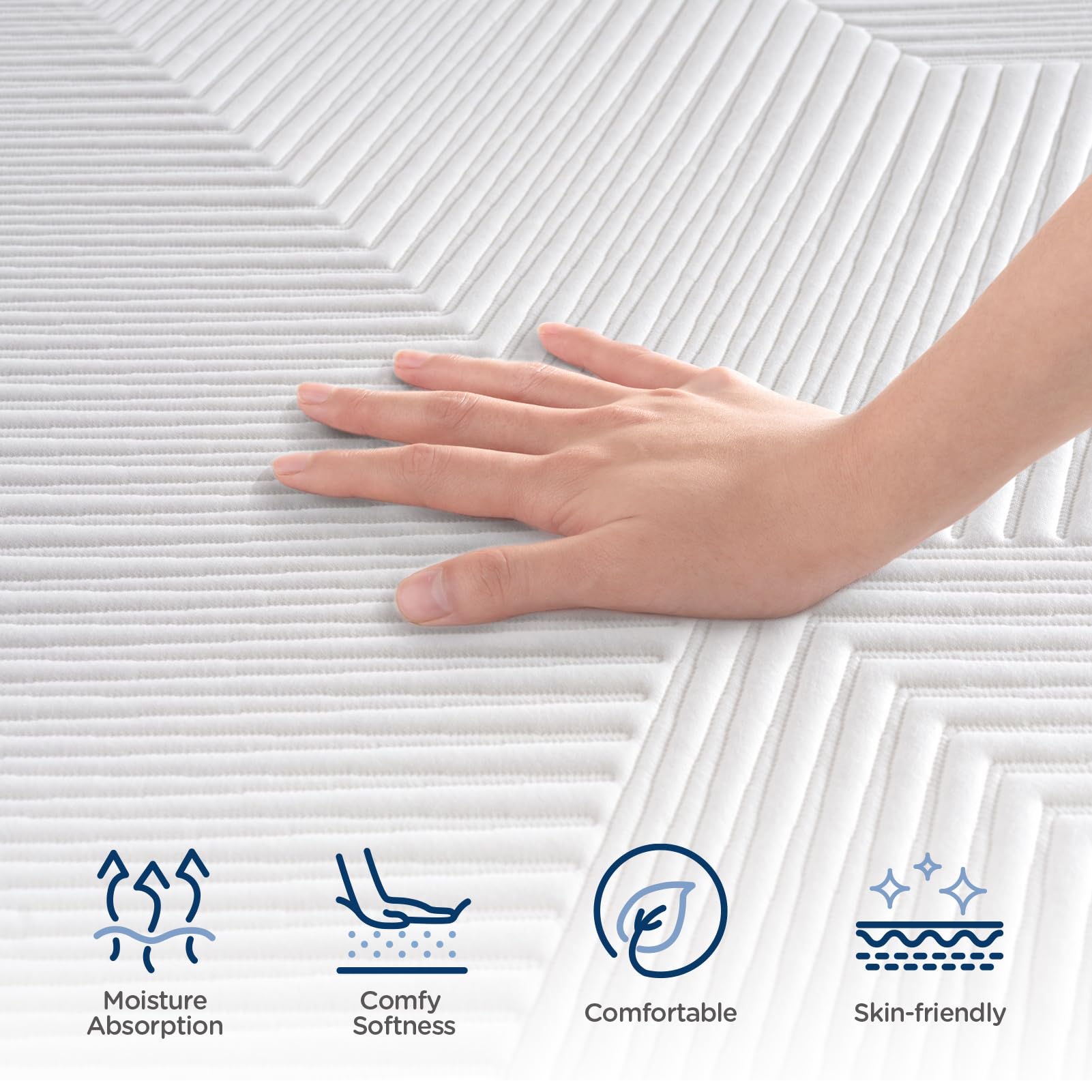 DIGLANT King Mattress, 14Inch Medium Plush Supportive Memory Foam Hybrid Mattress, Pressure Relief 7-Zone Individual Pocket Springs King Size Mattress in a Box, CertiPUR-US Certified, 76"*80"