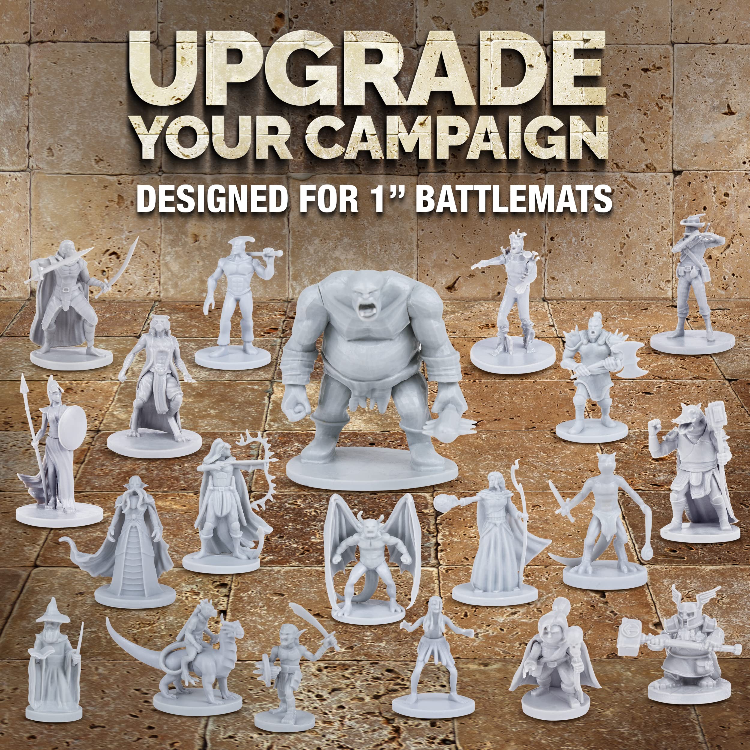 Path Gaming 20 Unique Fantasy Tabletop Miniatures for Dungeons and Dragons Miniatures. 28MM Scaled 20 Unique Designs, Bulk Unpainted Miniatures, Great for D&D Miniatures