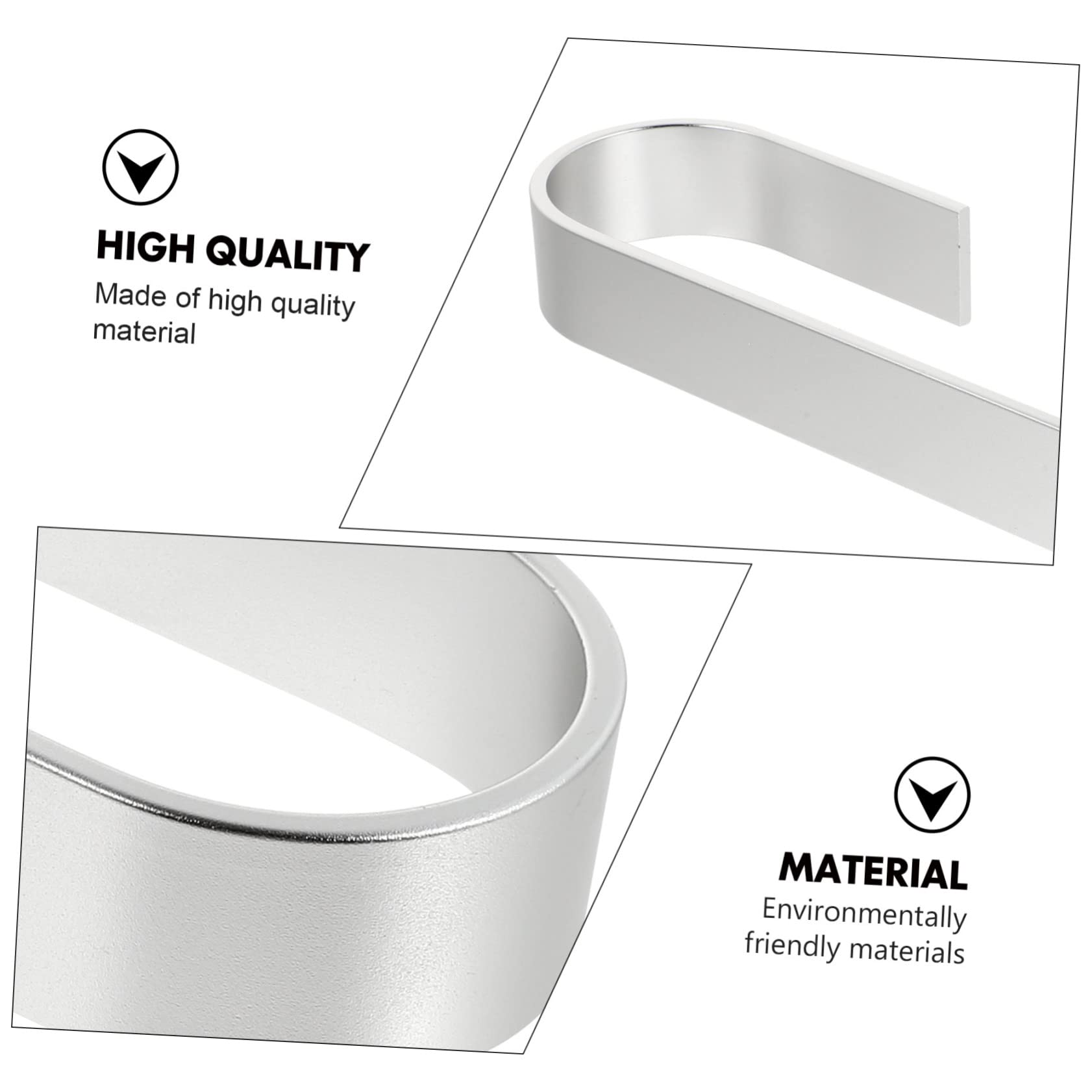 DRESSOOS 1 Set Nail Towel Rack Black Towel Holder Wall Mounted Towel Holder Kitchen Cabinet Holder Simple and Elegant Towel Holder Sticky Hanger Bathroom Shelf Household Space Aluminum