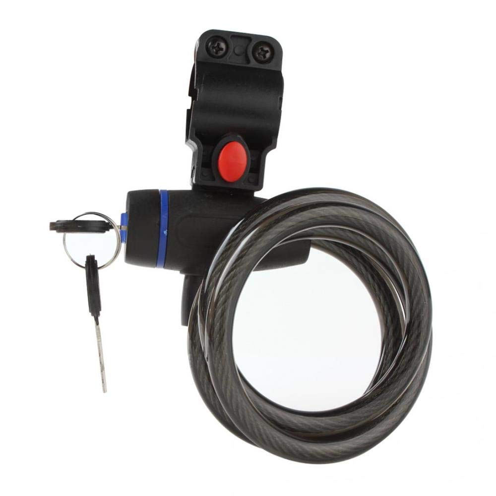 Bicycle Lock Steel PVC Bike Cycle Heavy Duty Coil Combination Security Lock Steel Spiral Cable Bicycle Lock