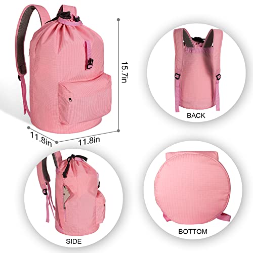 BERTASCHE Drawstring Backpack, Beach Backpack Swim Bag included Waterproof Dry Bag, String Bag Sackpack for Sport Gym Yoga Camping Vacation