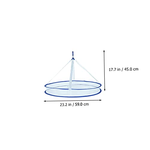 HOMSFOU 2pcs Drying Rack Foldable Laundry Rack Hanging Dry Windproof Cloth Dryer Outdoor Clothes Airer Drying Basket Single-Layer Clothes Basket Drying Hanger Sock Hanger Drying line Flat