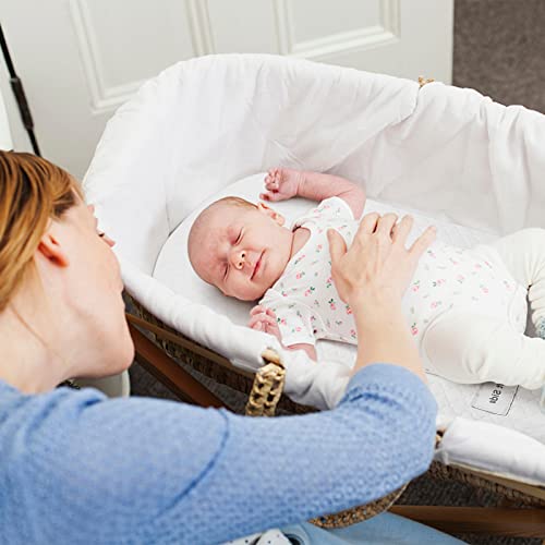 Pro Goleem Bassinet Mattress, Oval Bassinet Mattress Pad, Waterproof Cradle Mattress, Memory Foam Moses Basket Mattress, 15ββx30ββ
